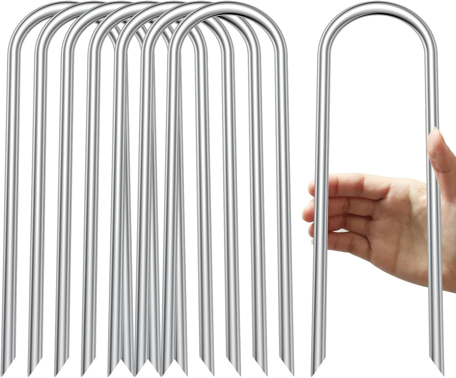 Trampoline Stakes U Shaped Anchors Heavy Duty Metal - Long Trampolines ...