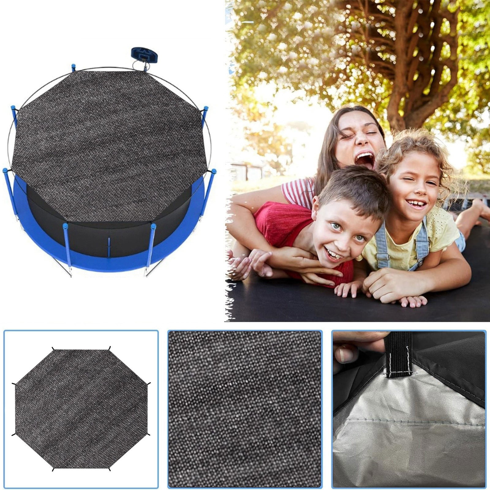 Trampoline Sun Shade Cover, 8ft 10ft 12ft 14ft Sun Protection ...