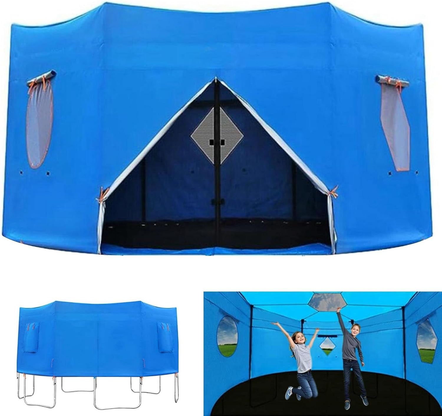 Trampoline Tent Cover with Window & Skylight - Universal Fit - Heavy ...