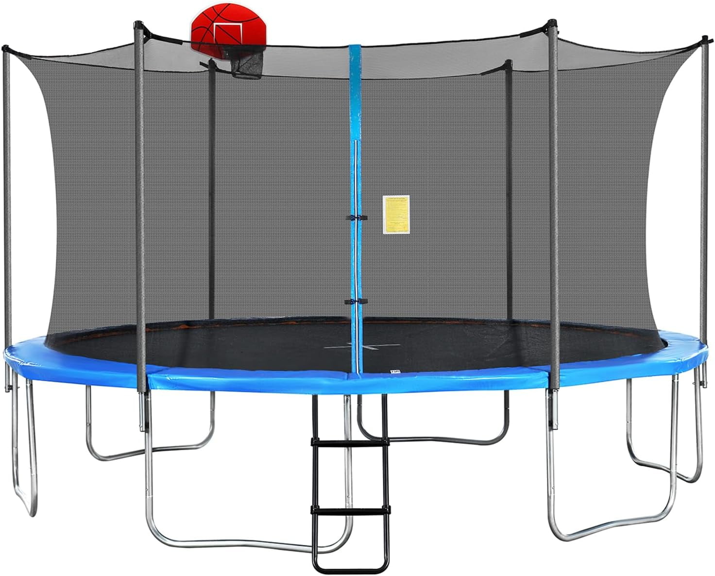 12ft Kids Trampoline with Basketball Hoop, Outdoor Safe Trampoline with ...
