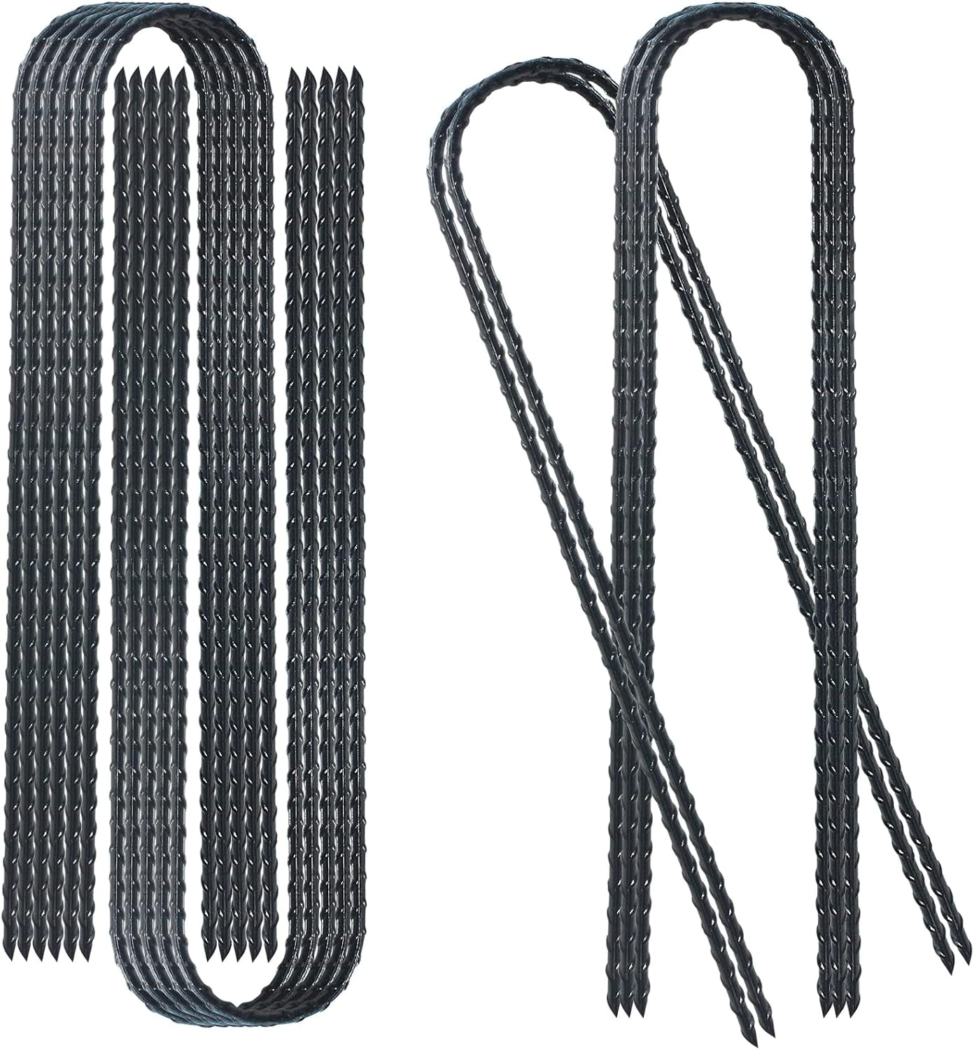 Trampolines Wind Stakes 24 Pack, 12 Inch Heavy Duty U Shaped Rebar ...