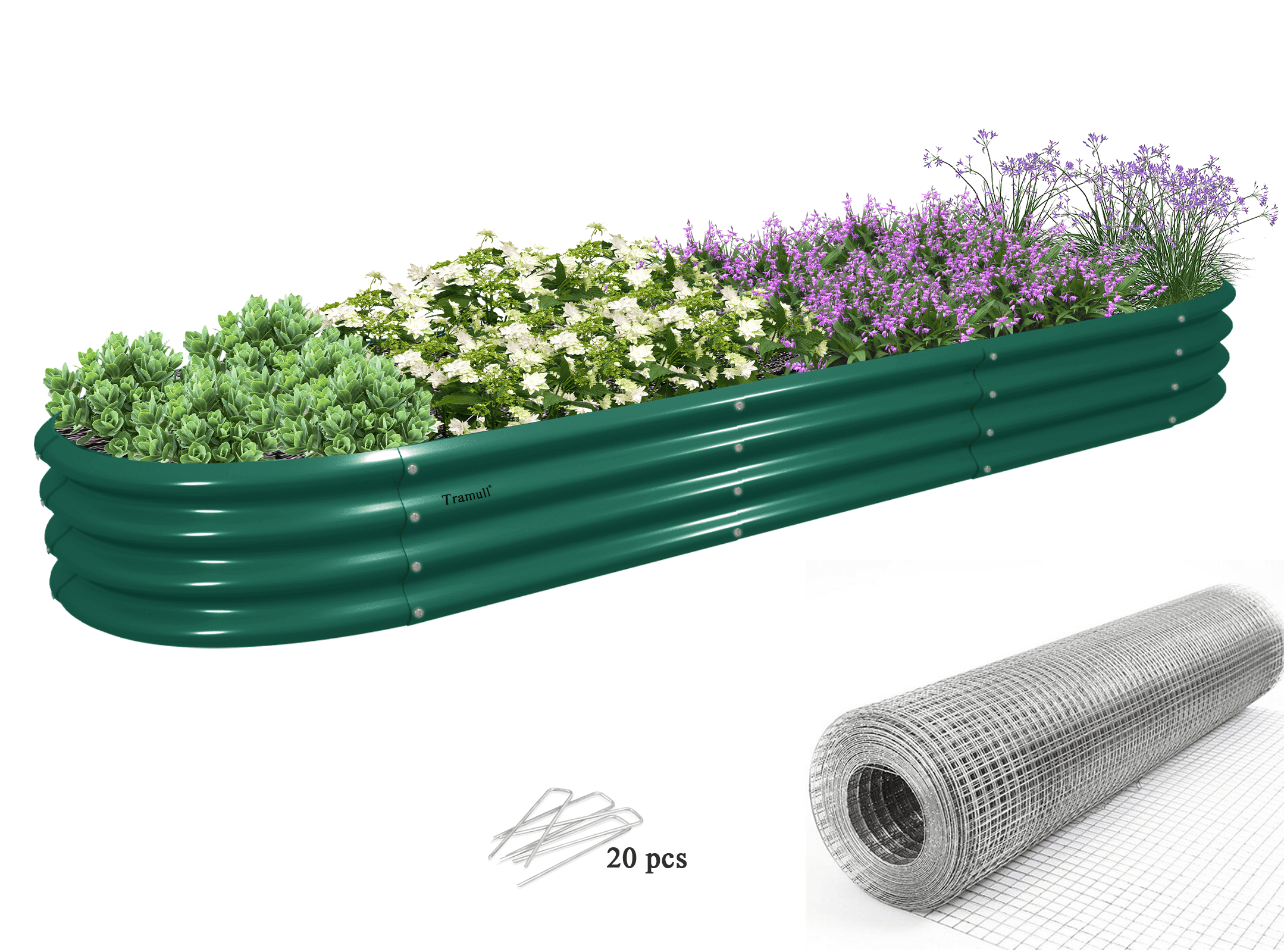 Tramull Galvanized Raised Garden Kit with Gopher Net - Walmart.com