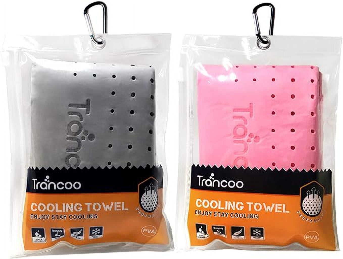Trancoo 2 Packs PVA Cooling Towel(33"X7.85",Perforated Instant ...
