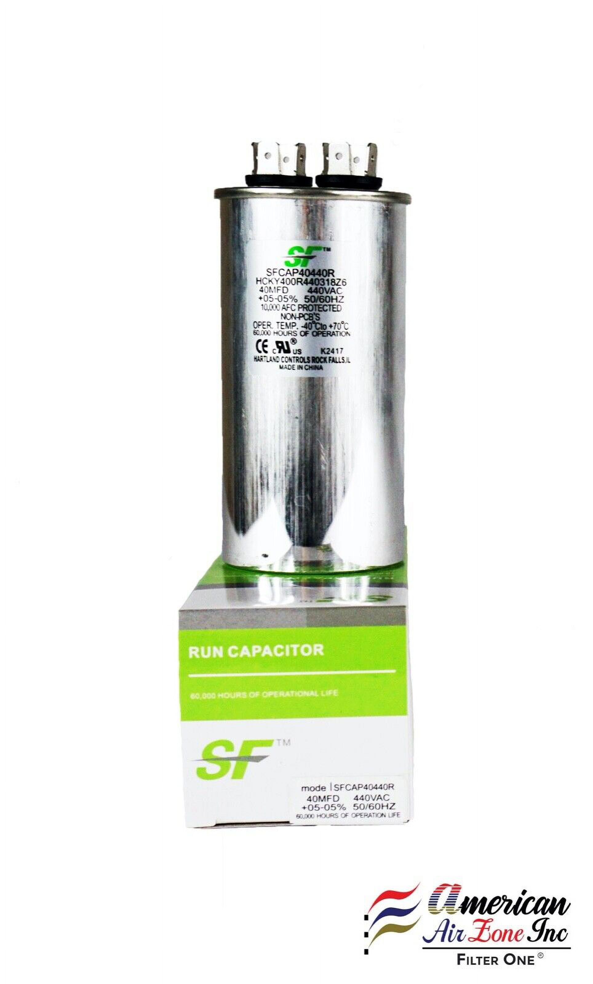 Trane SFCAP40440R Capacitor with Resistor, Round Run, 440 Volt, 50/60HZ ...
