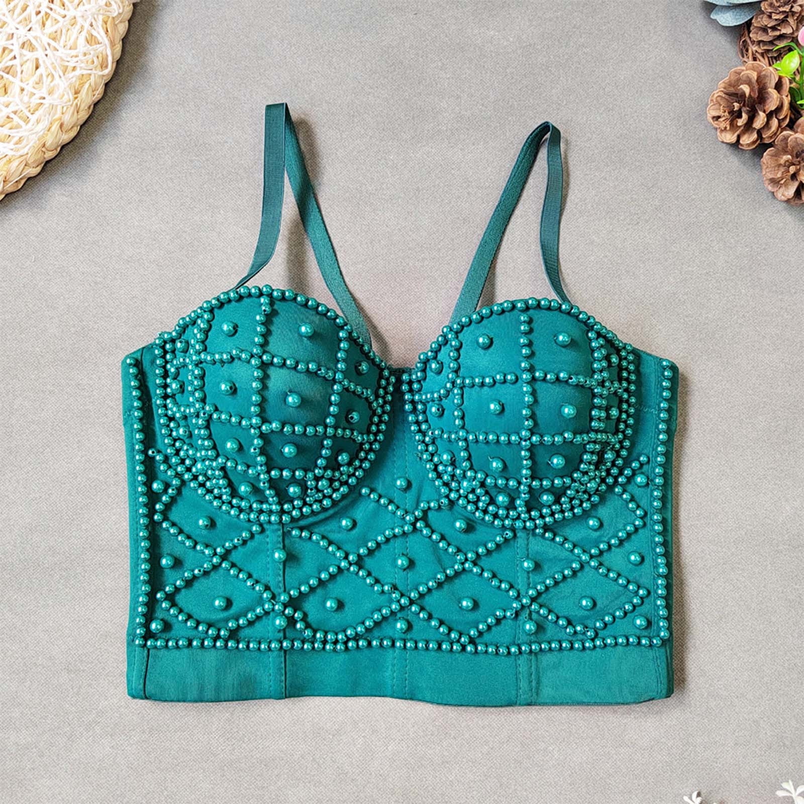 Tranfacy Womens Plus Size Brasummer Wireless Bra For Womenswomans Printing Gathered Together