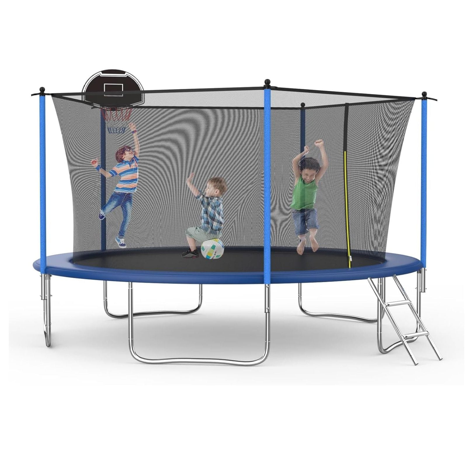 Tranpoline 10FT 12FT 14FT Tranpoline for Kids with Safety Enclosure Net ...