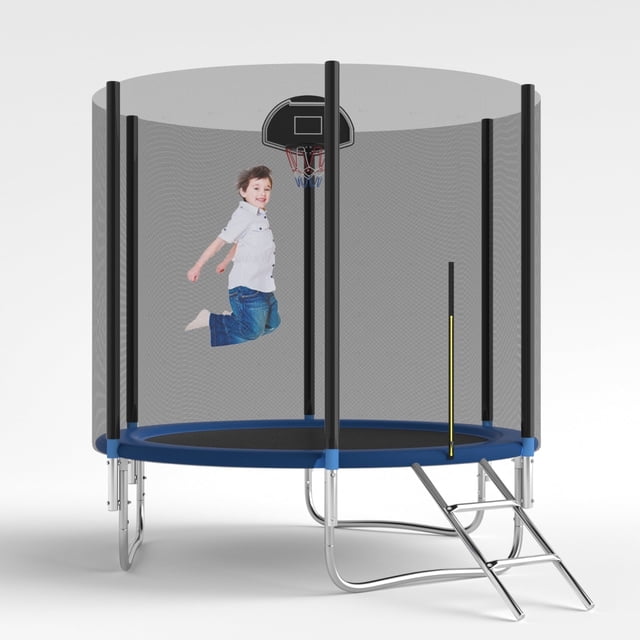 Tranpoline 8FT Tranpoline for Kids with Safety Enclosure Net ...