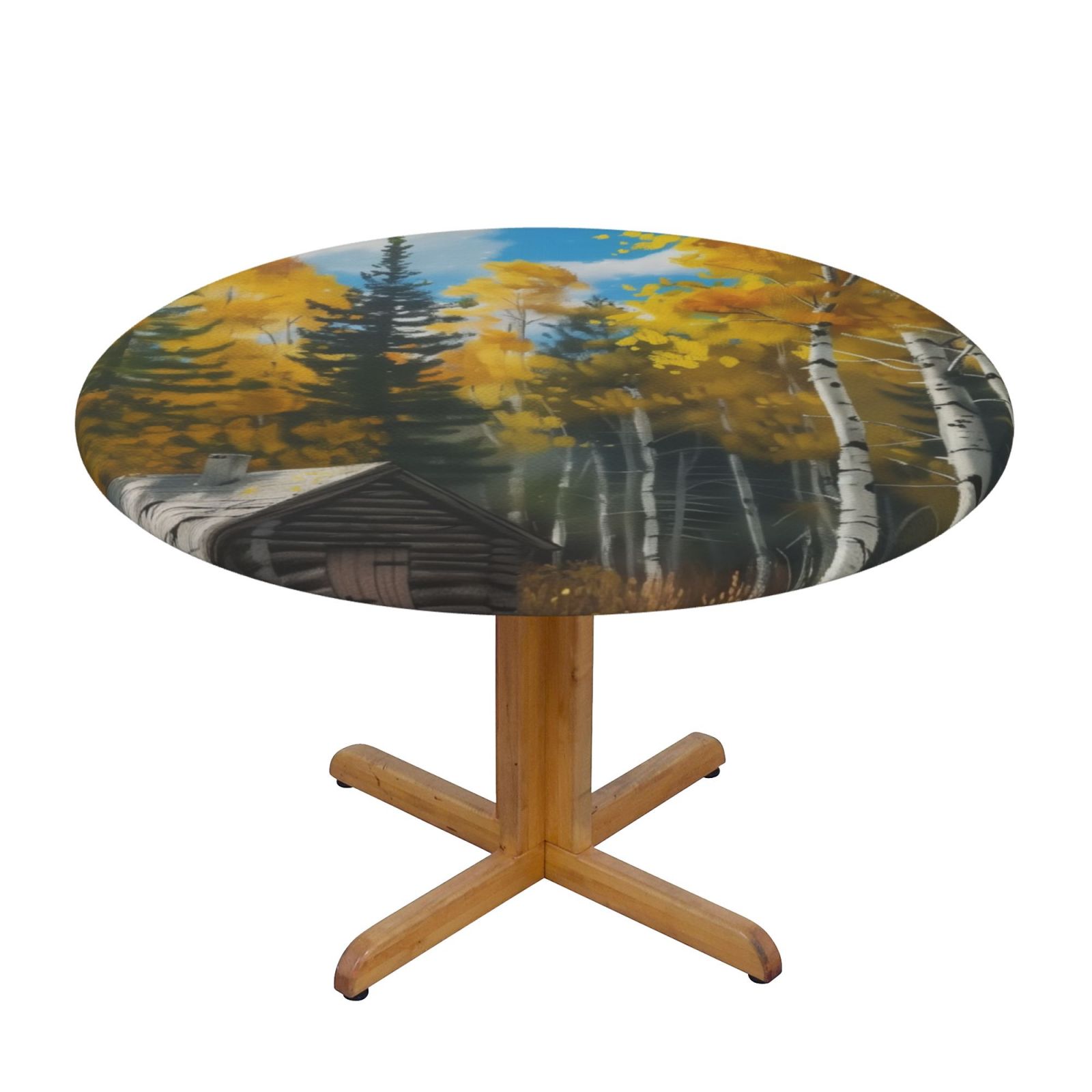Tranquil Forest in Setting All Round Table Cloths Waterproof, Table ...