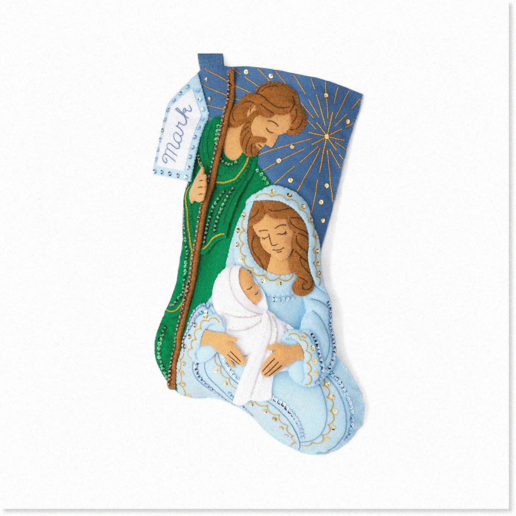 Tranquil Holiday Crafts: Felt Applique Stocking Kit - Create a Peaceful ...