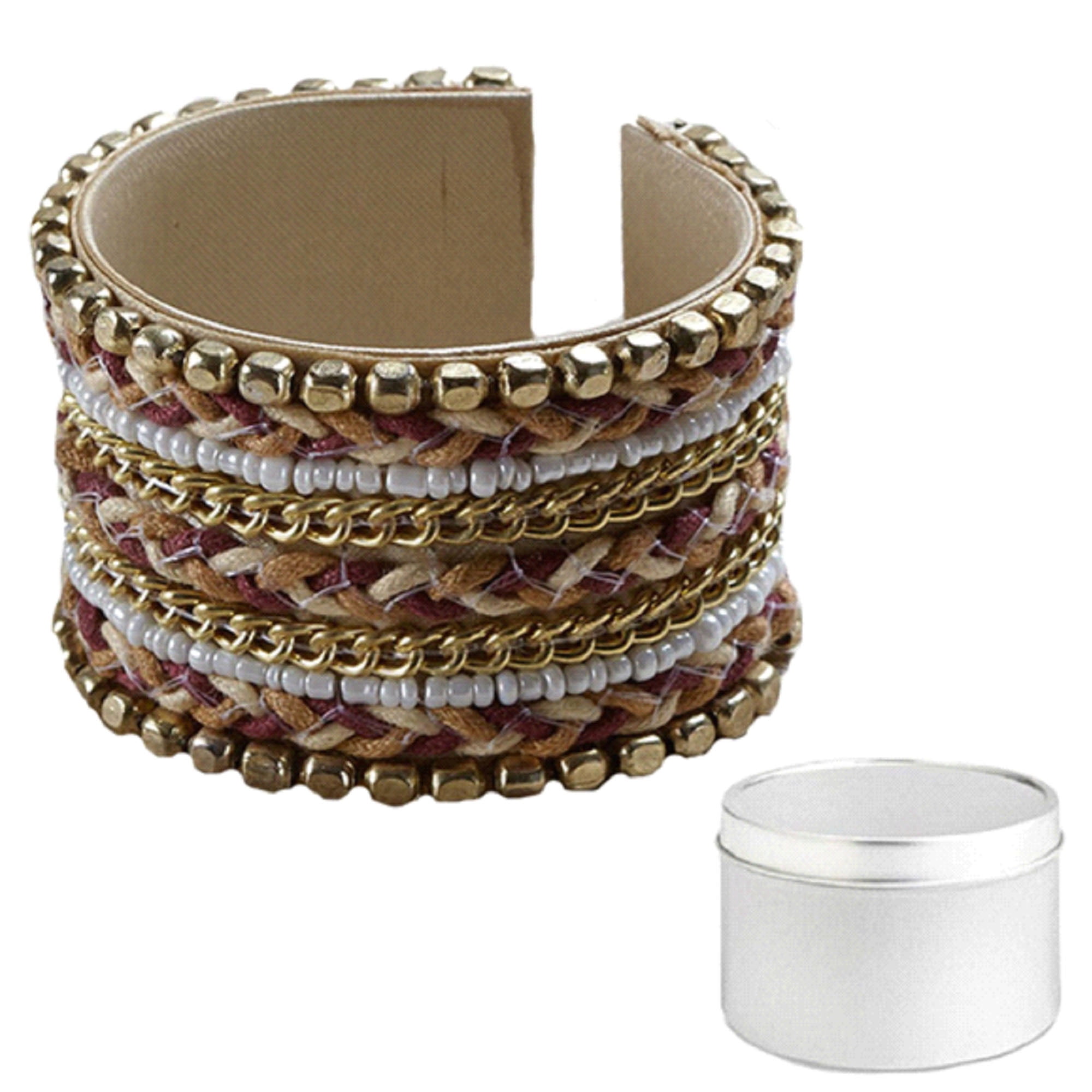 Tranquil Isle Braided Thread Cuff Bracelet and Gift Tin - Walmart.com