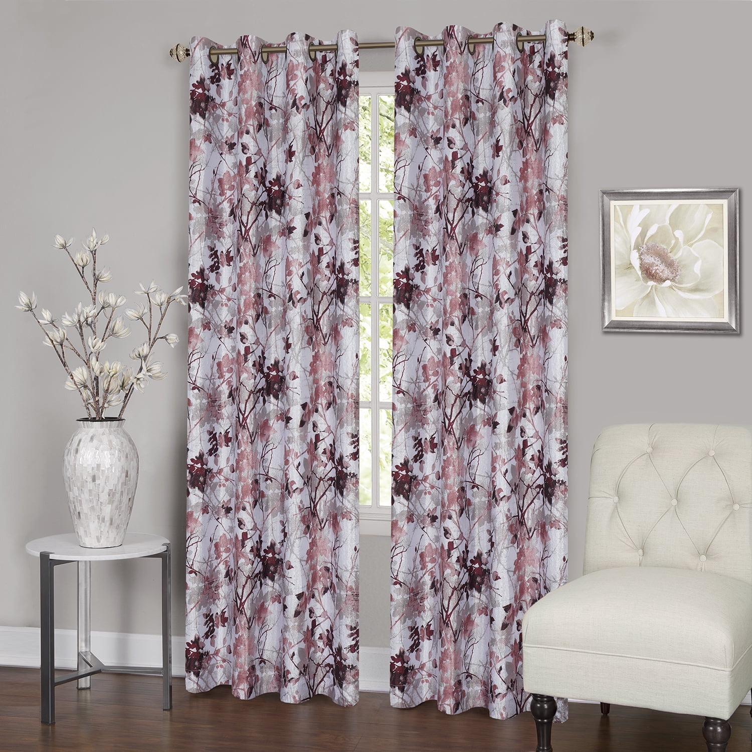 Tranquil - Lined Grommet Window Curtain Panel, 50.00" x 84.00 ...