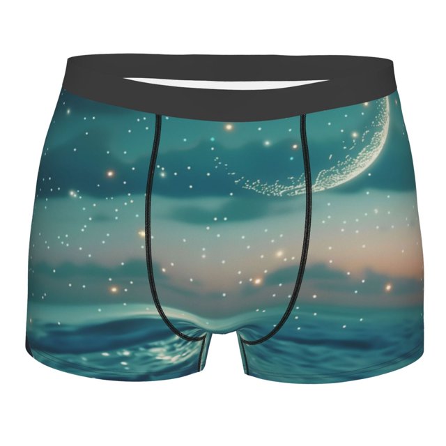 Tranquil Night by the : A Scene Men'S Flat Angle Underwear With A ...