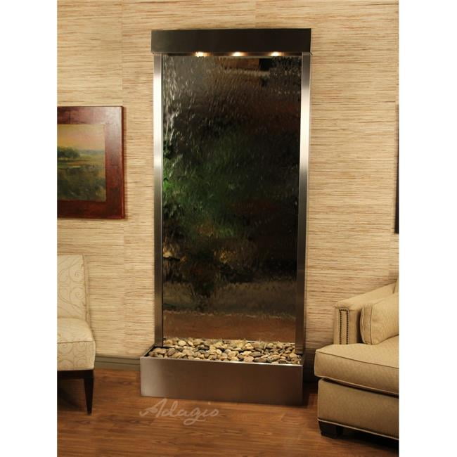 Tranquil River Flush Mount Free Standing Fountain - Stainless Steel ...