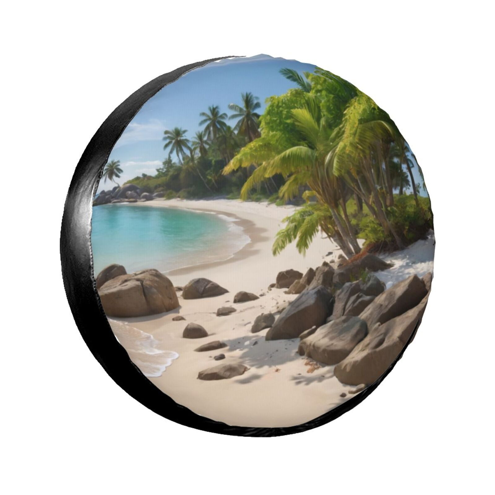 Tranquil Serene Beachscape Spare Tire Cover Weather Proof Wheel