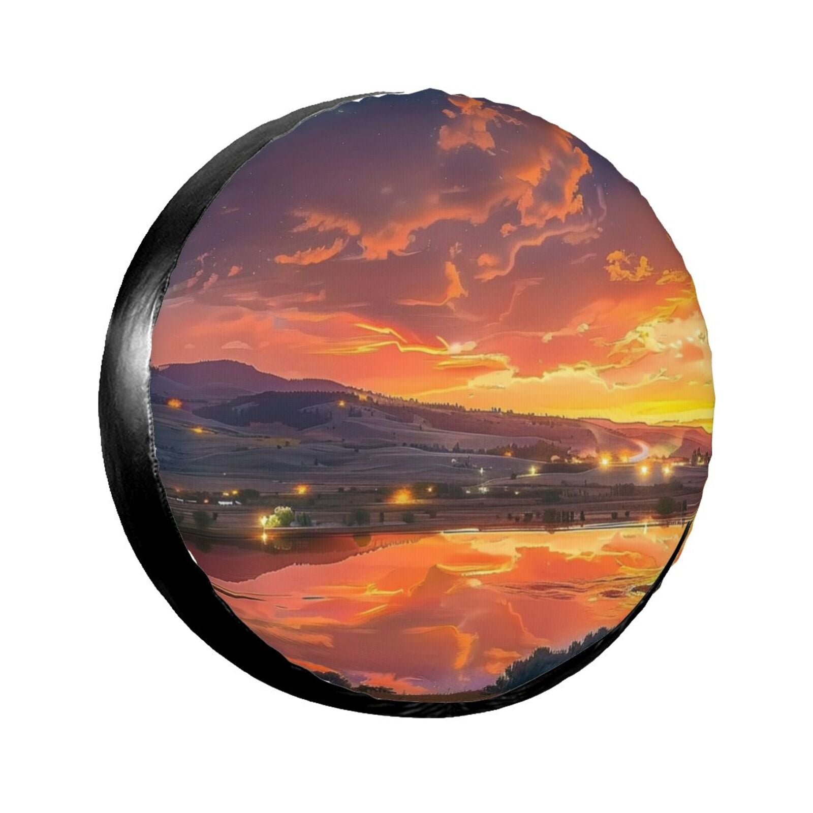 Tranquil Sunset tire cover, weather proof wheel protector, universal ...