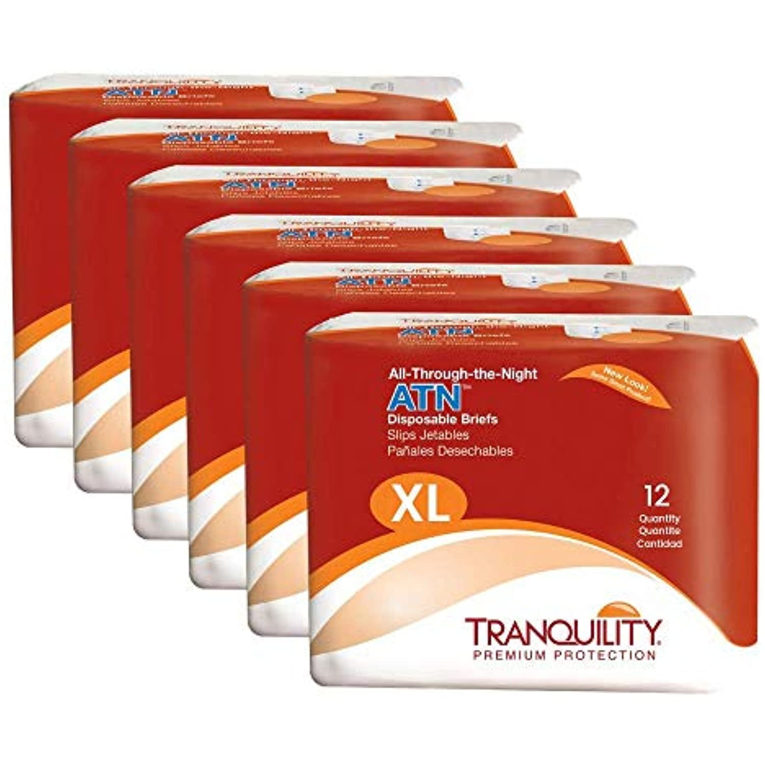 Tranquility ATN Adult Disposable Briefs with All-Through-The-Night ...