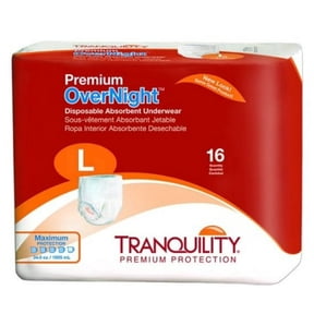 Tranquility Premium OverNight Disposable Absorbent Underwear, Medium ...