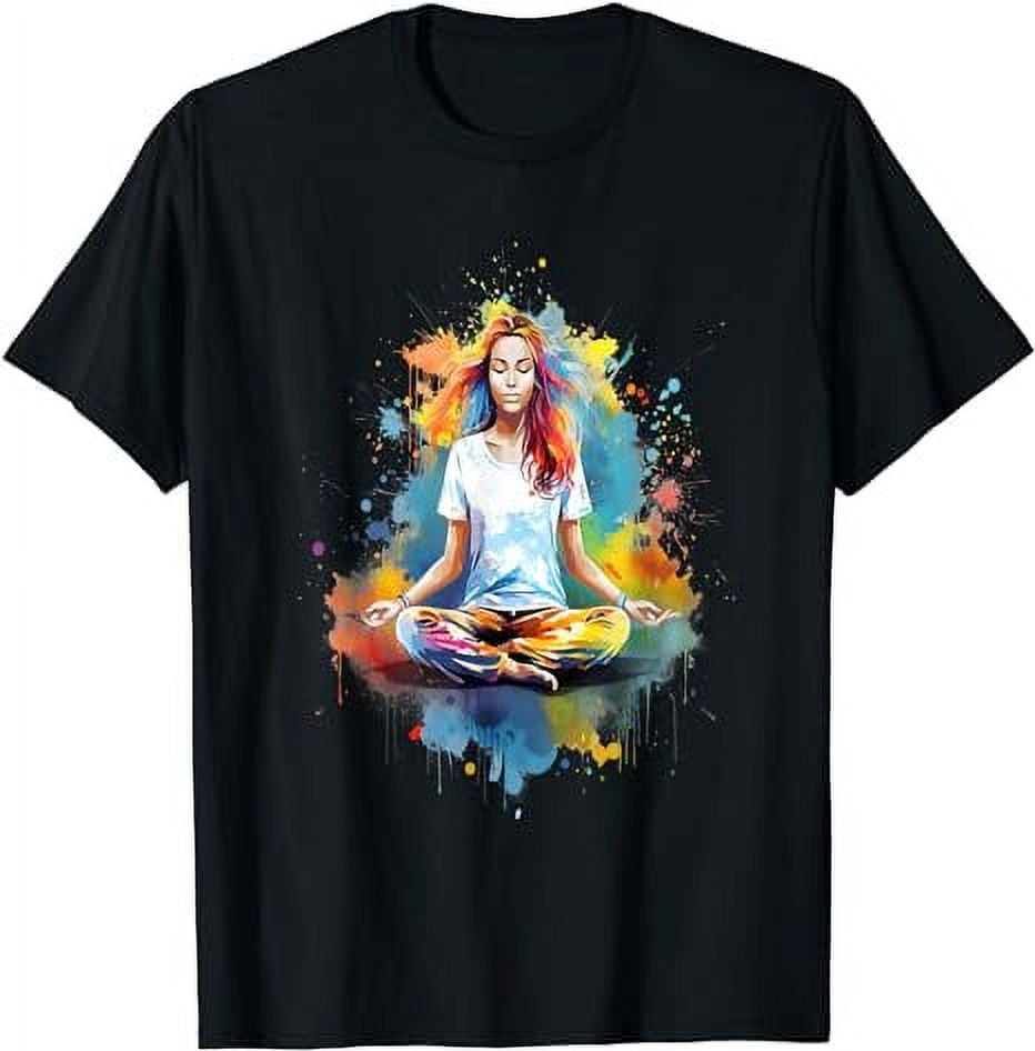 Tranquility Yoga Instructor Breathe Retreat Graphic Design A T-Shirt ...