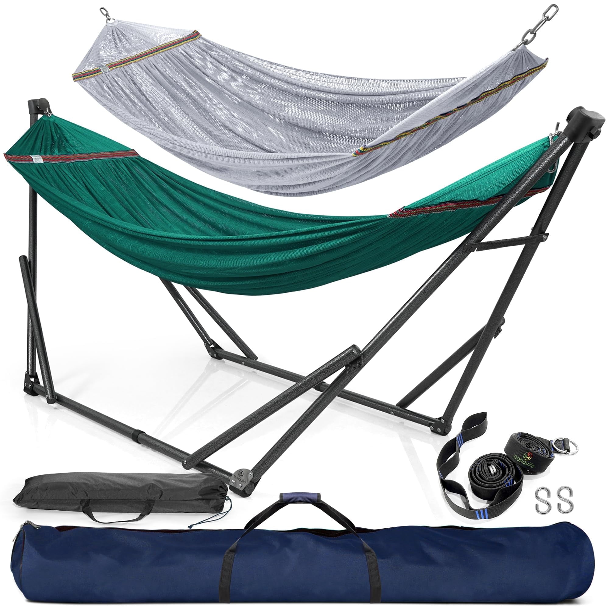 Tranquillo 600lb Capacity 2 Persons 2 Hammocks Included/Foldable ...