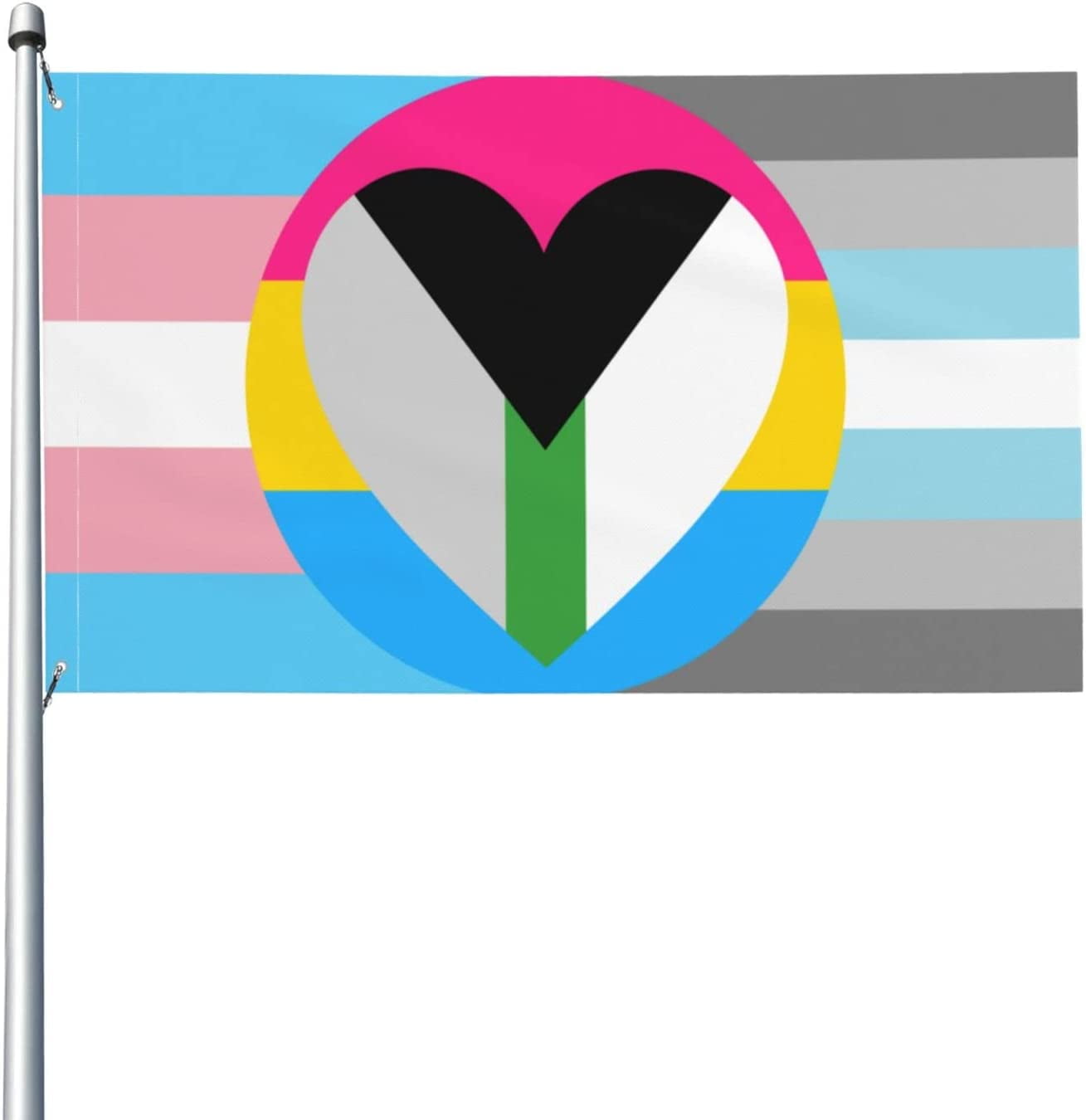 Trans Demiboy Pansexual Demiromantic Pride Flag Flag - UV Fade ...