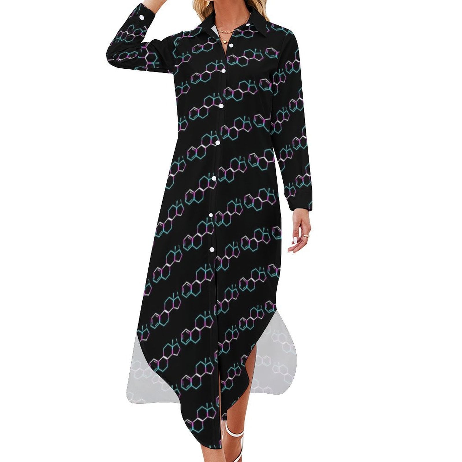 Trans Estrogen Long Sleeved Shirt Dress dress party night Dance dresses ...