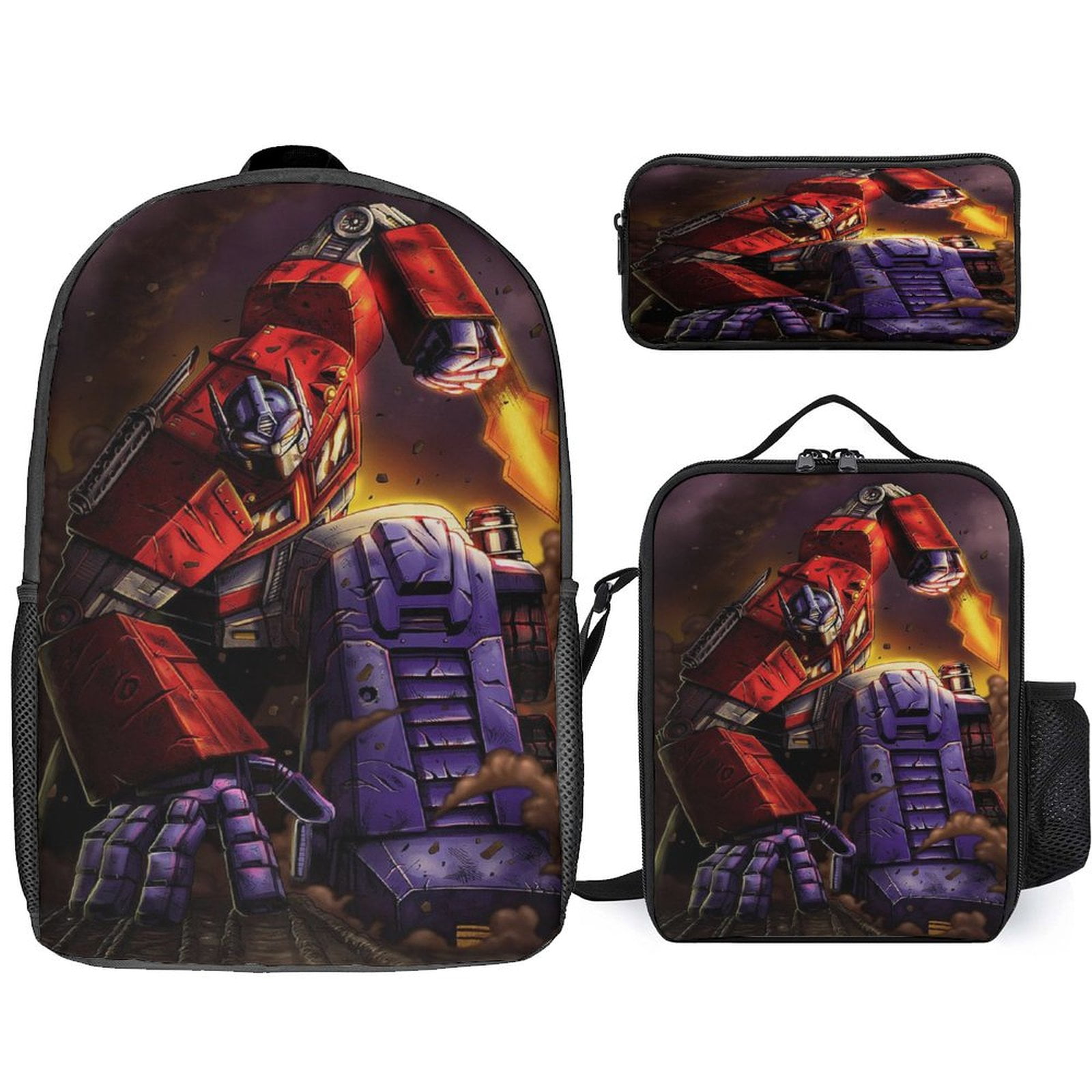 Trans-Former Backpack Set Cartoon Bookbag Backpack Cartoon Backpack ...