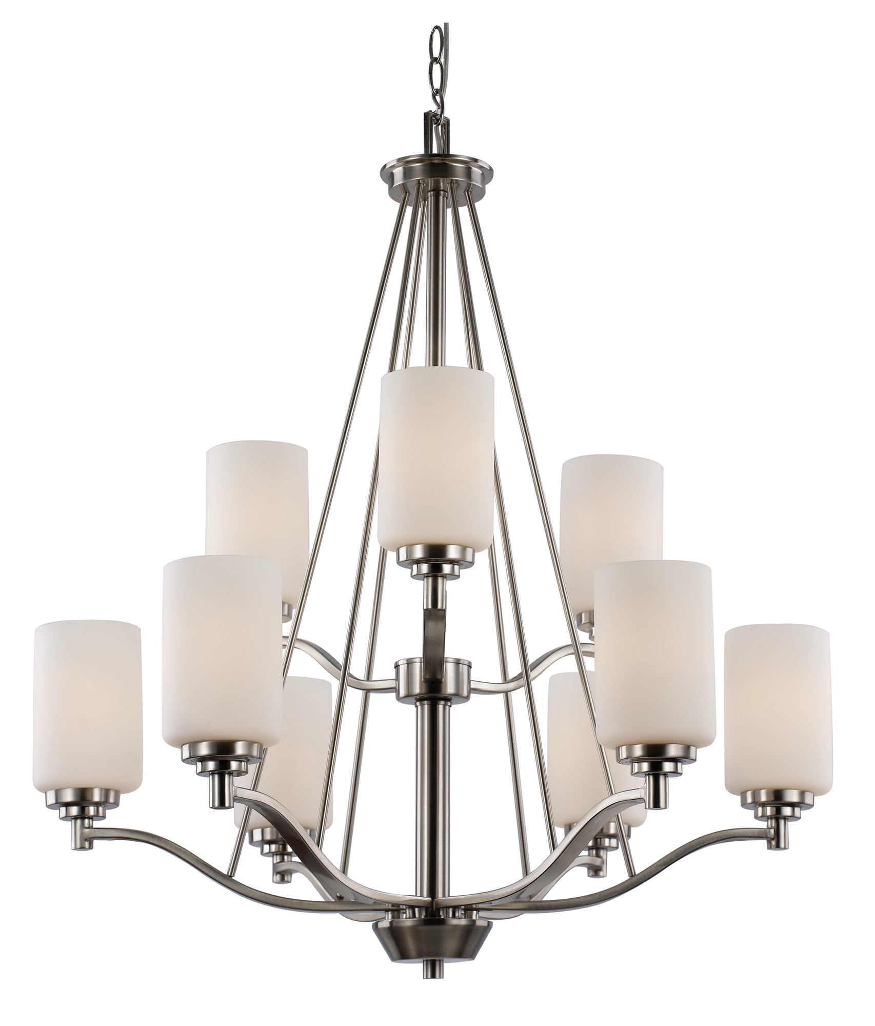 Trans Globe Lighting 70529 Mod Pod 9 Light 29" Wide Chandelier - Nickel ...