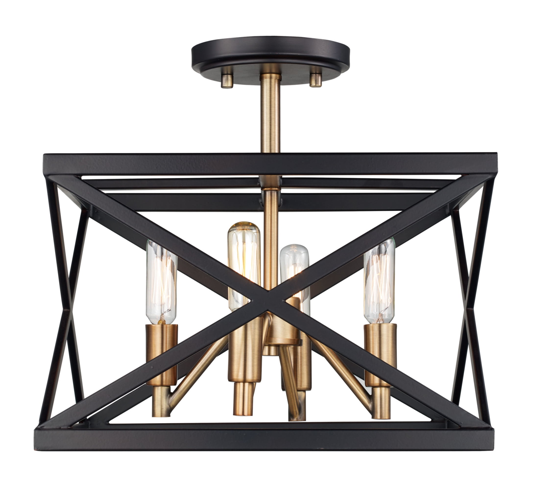 Trans Globe Lighting 71054 Ackerman 4 Light 13" Wide Semi-Flush Ceiling ...