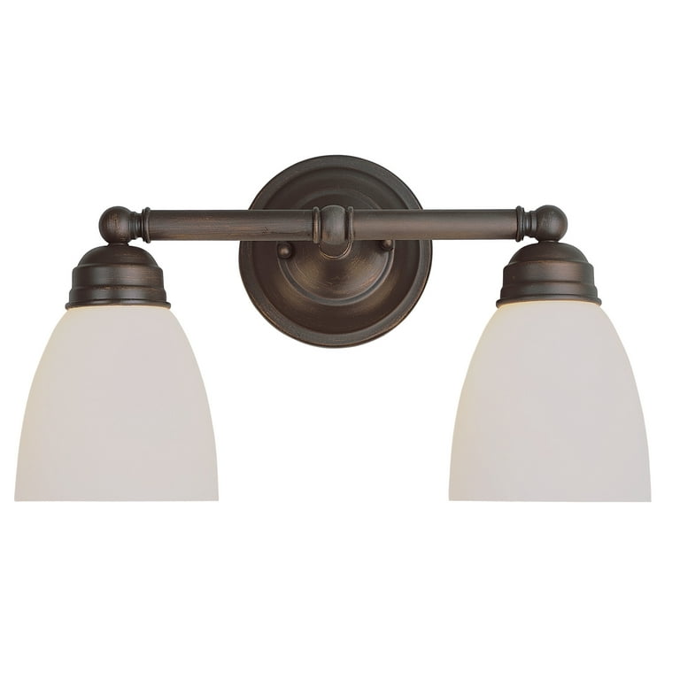Rustic Vanity Light Trans Globe