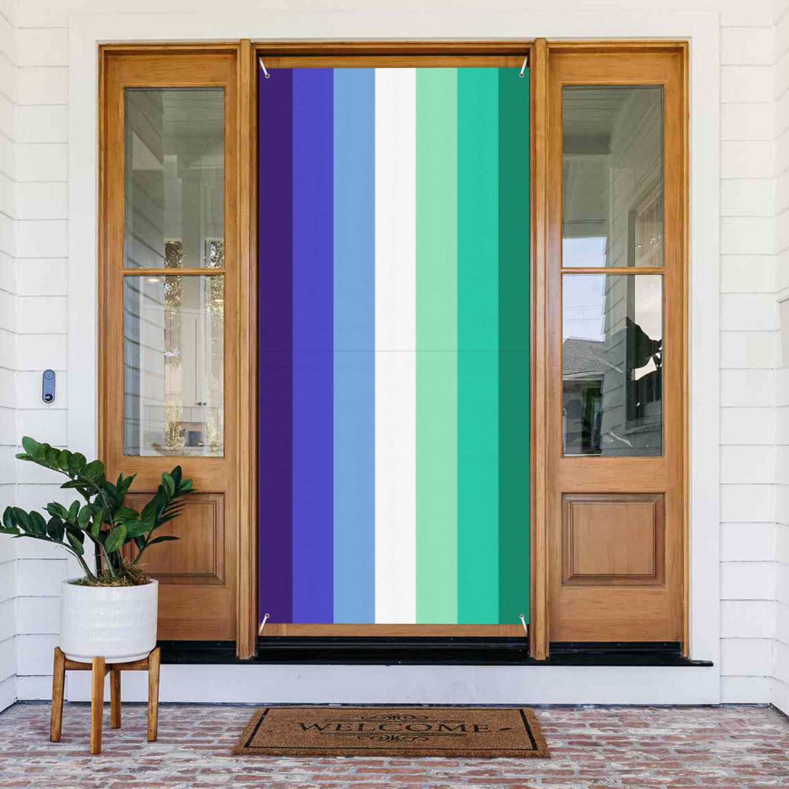 Trans-Inclusive Gay Men'S Pride Flag Door Cover Decoration Backdrop ...