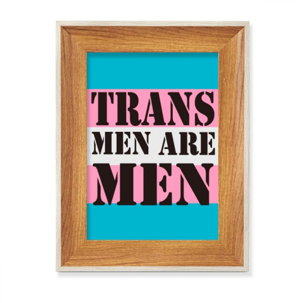 Trans Man Support LGBT Transgender Desktop Wooden Photo Frame Display ...