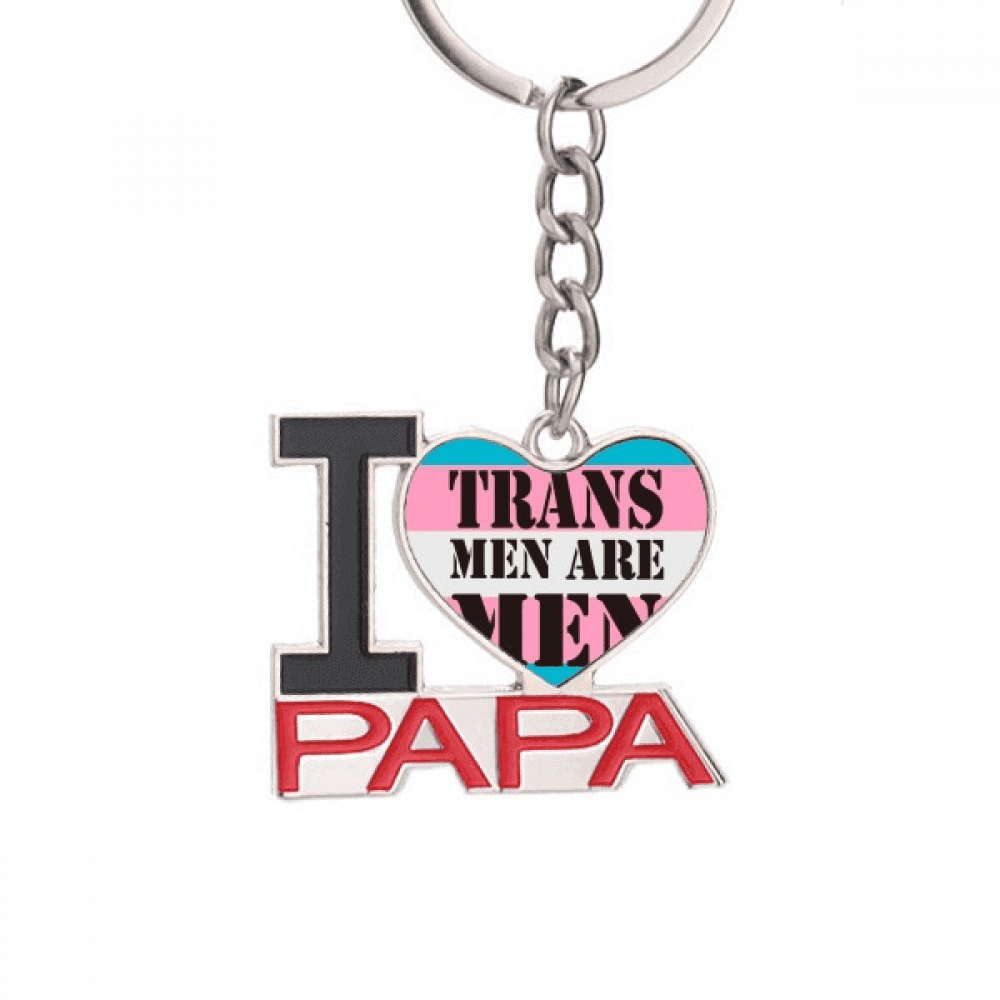 Trans Man Support LGBT Transgender Keychain Metal Keyring Holder Love ...