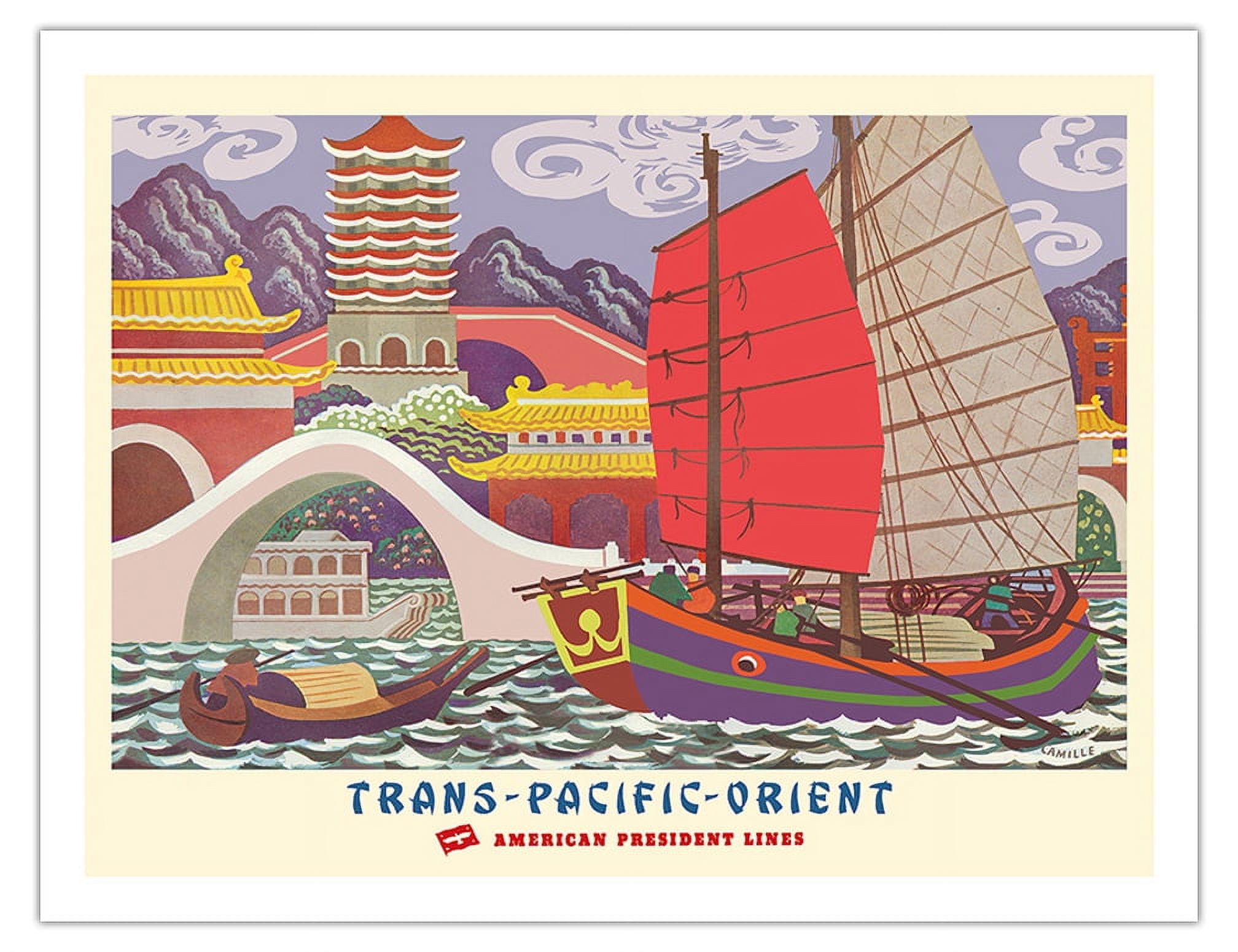 Trans-Pacific-Orient - Temples and Pagodas - American President Lines ...