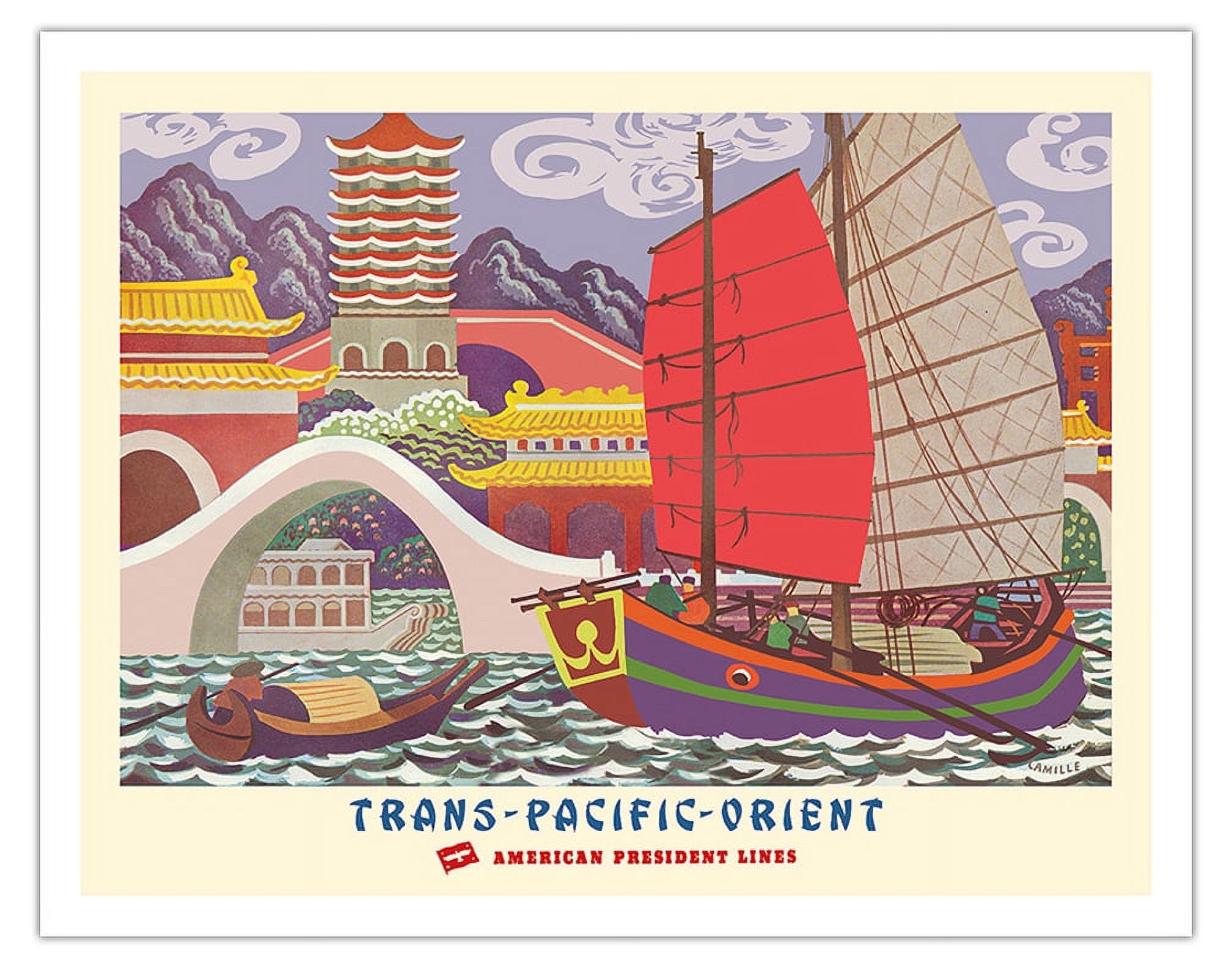 Trans-Pacific-Orient - Temples and Pagodas - American President Lines ...