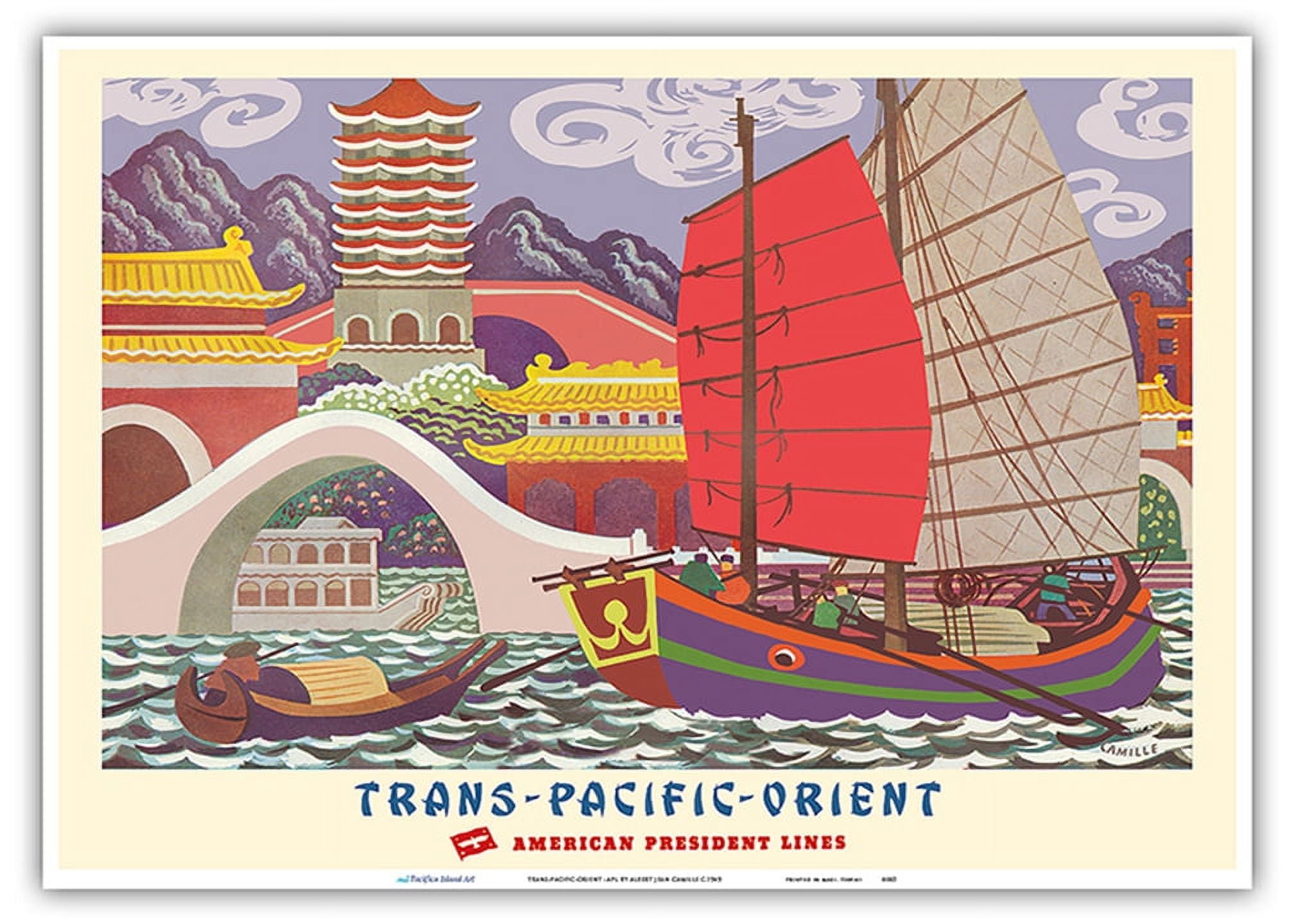 Trans-Pacific-Orient - Temples and Pagodas - American President Lines ...