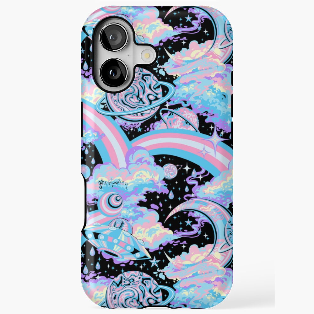 Trans Pride Galaxy Sky Colorful Artwork iPhone 17 to 11 Pro Max ...