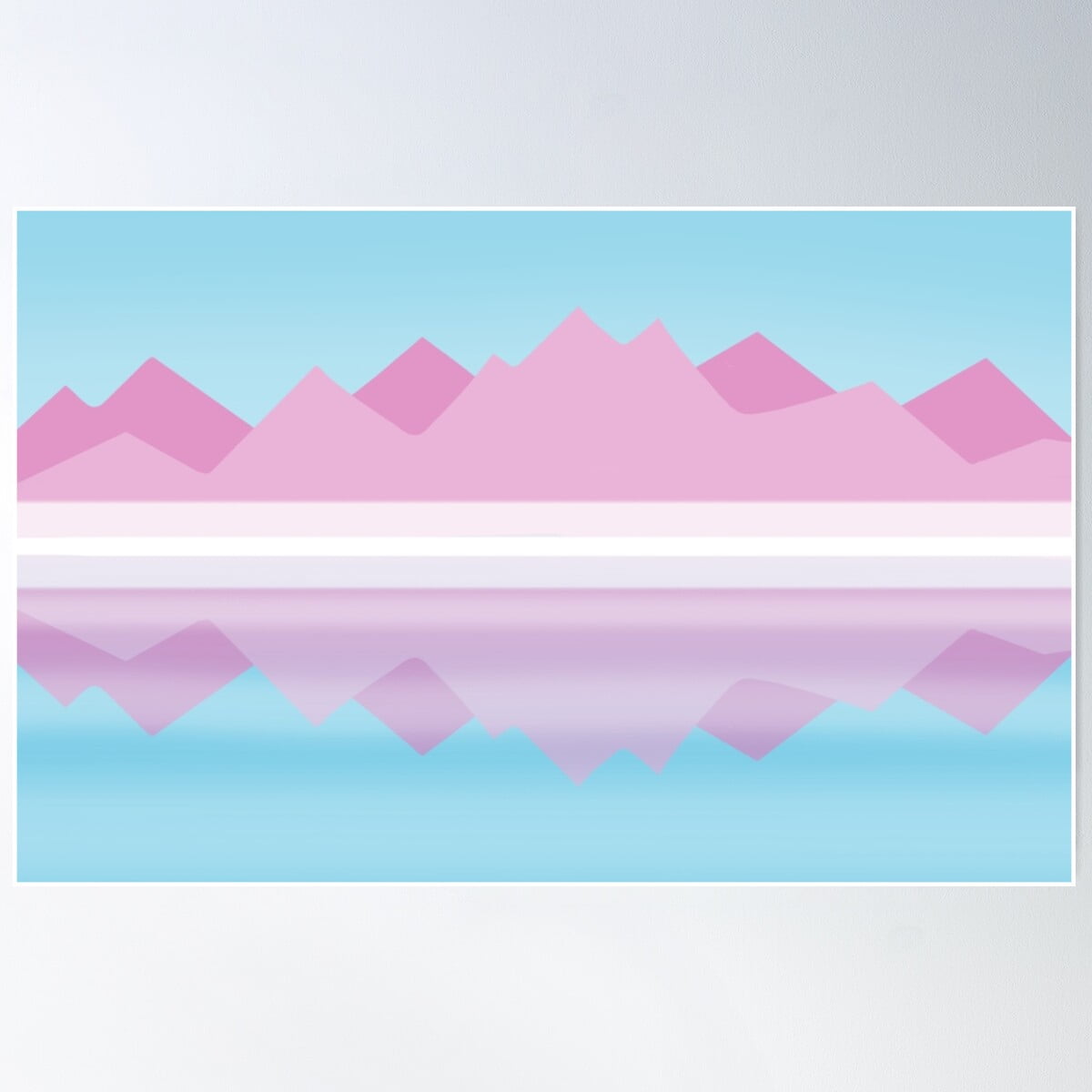 Trans Pride Landscape Poster Wall Art, Modern Wall Decor For Living ...