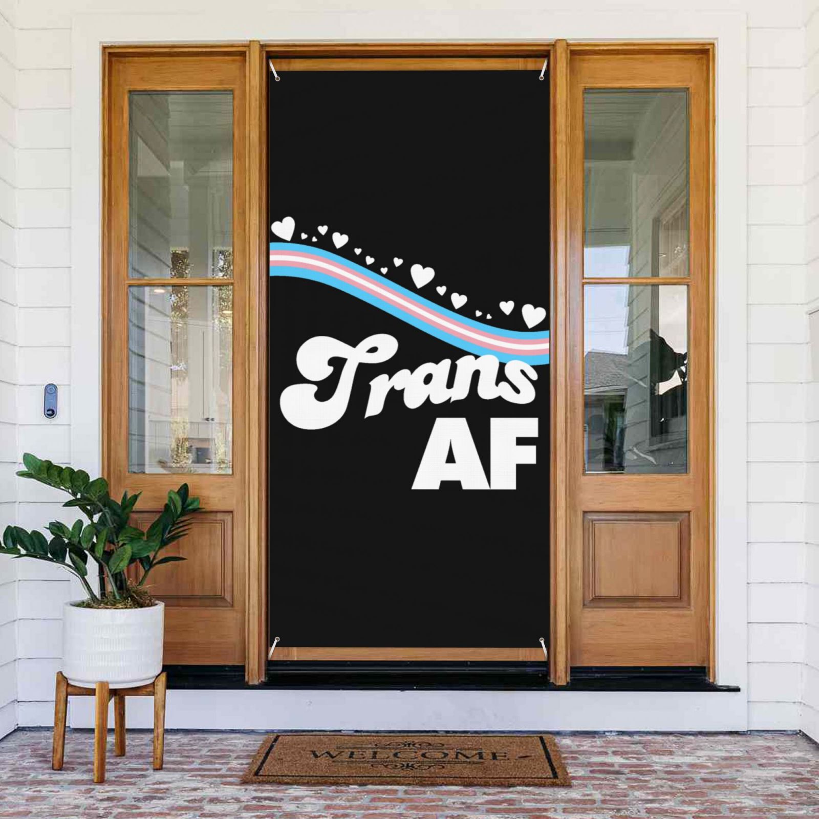 Trans Pride Lgbtq Door Cover Decoration Backdrop Banner Porch Sign ...