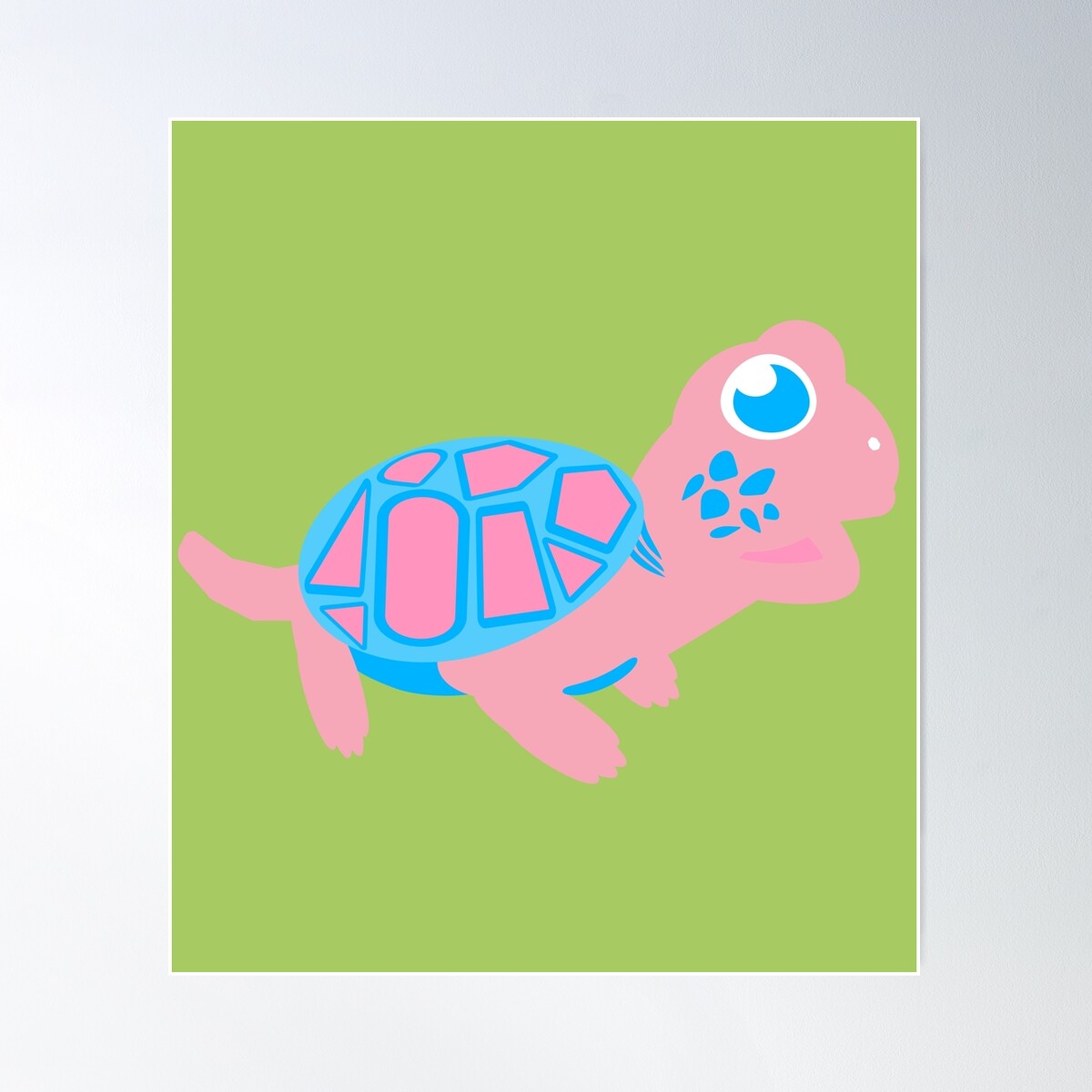 Trans Pride Turtle Poster Wall Art, Modern Wall Decor For Living Room ...
