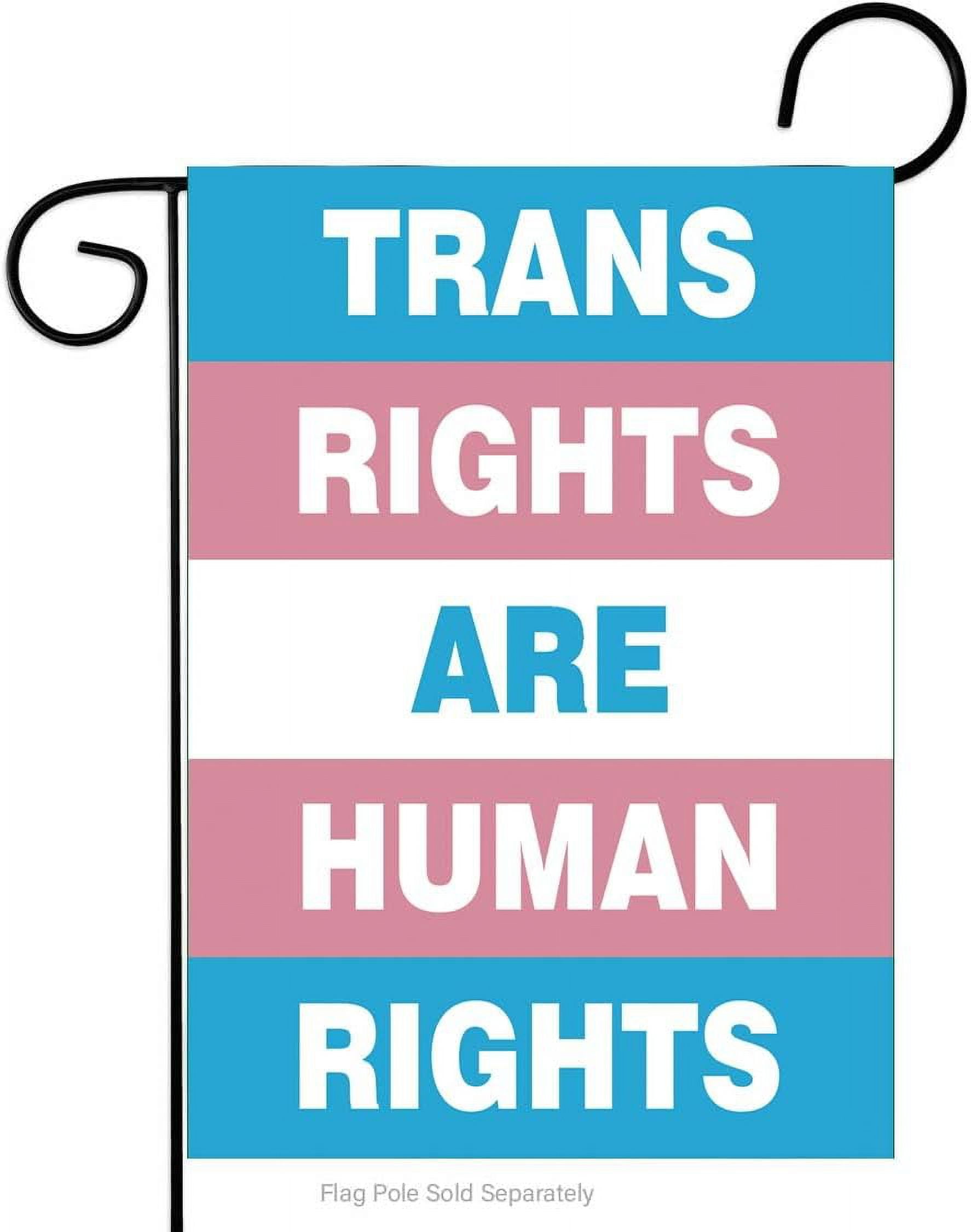 Trans Rights Human Garden Flag Support Pride Rainbow Love Flags For ...