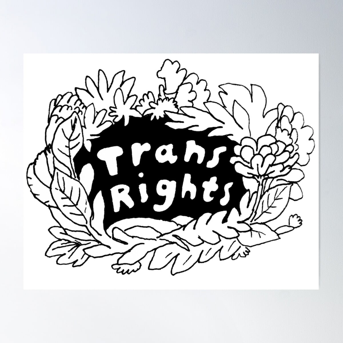 Trans Rights Poster Wall Art, Modern Wall Decor For Living Room Bedroom ...