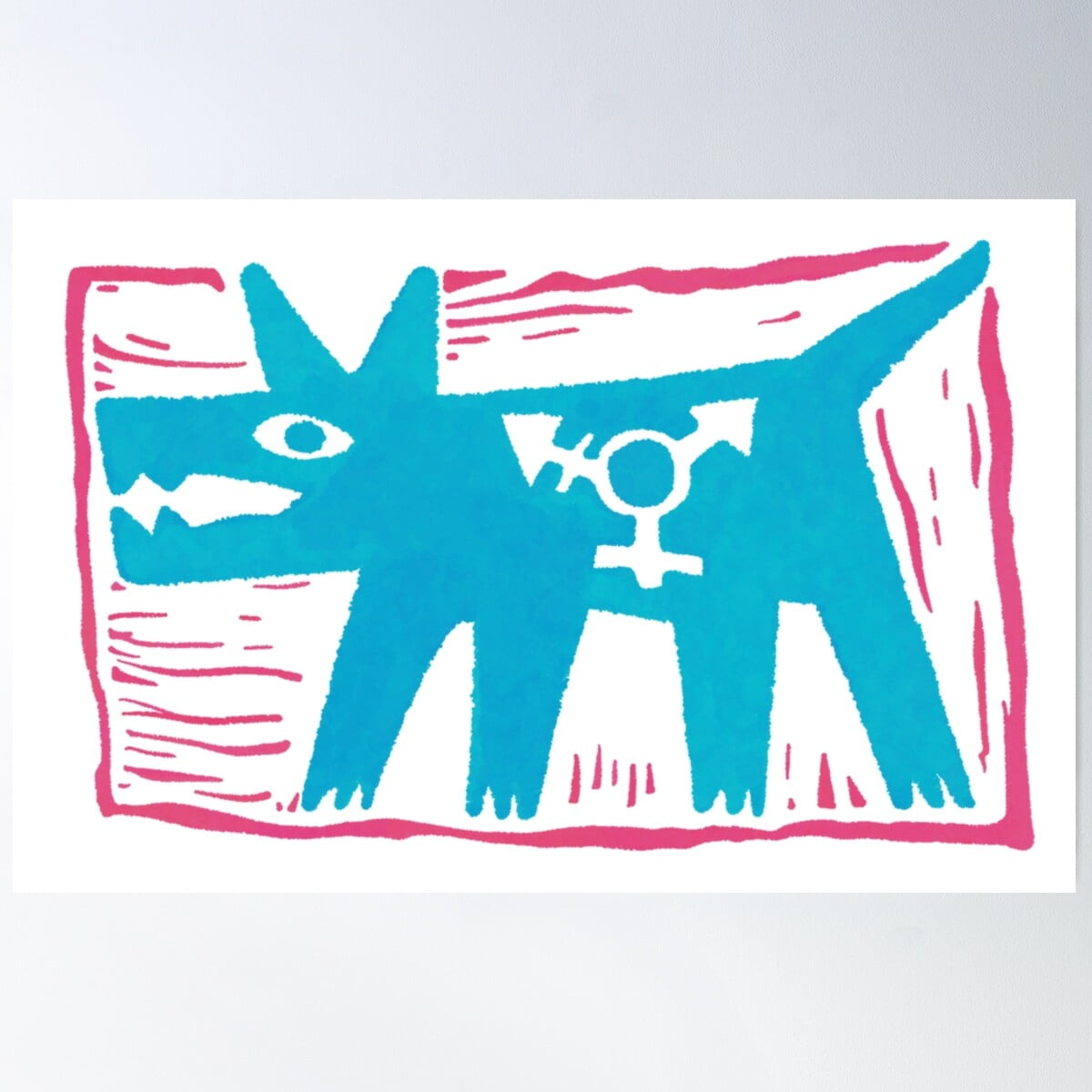 Trans Wolf Poster, 24x36 UNFRAMED - Walmart.com