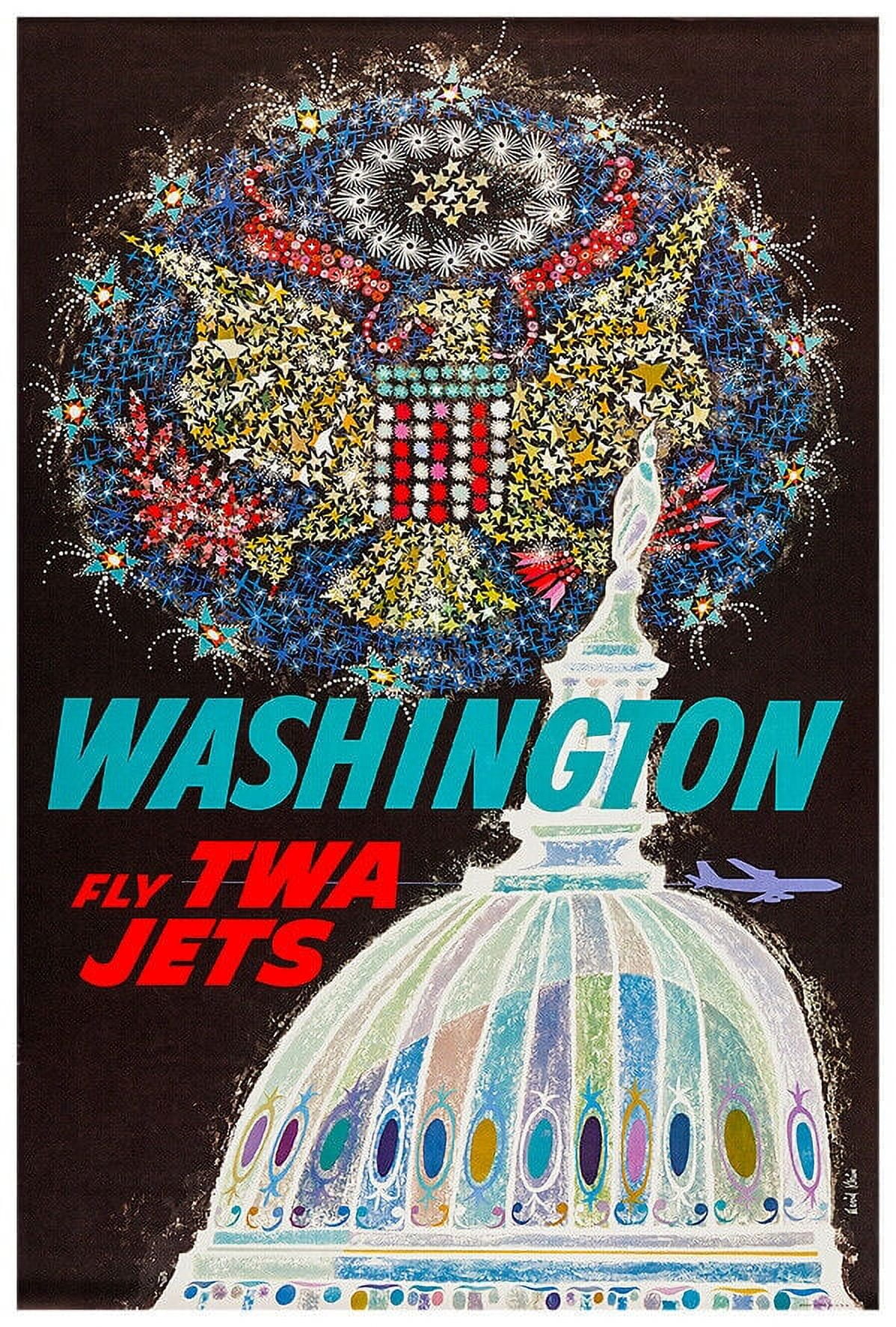 Trans World Airlines - Fly TWA - Washington DC - 1950s - Vintage Travel ...