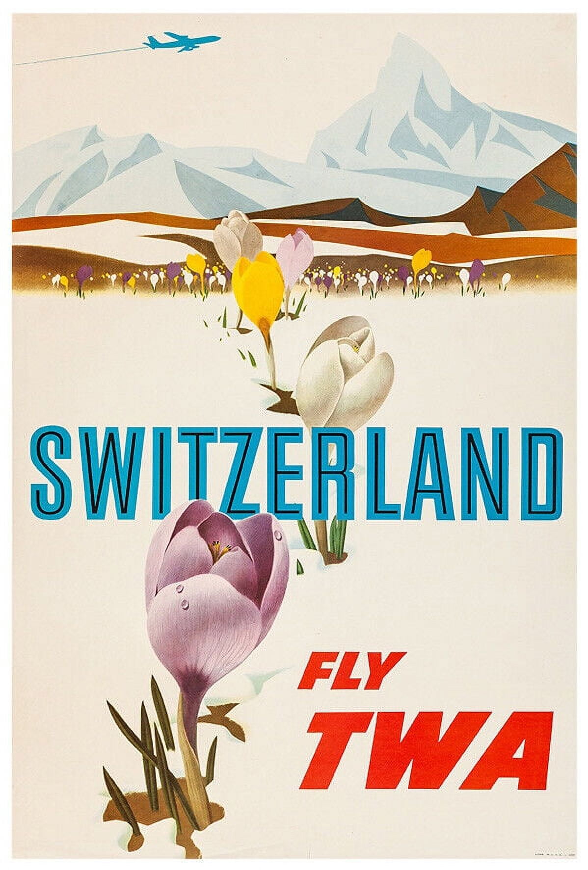 Trans World Airlines - TWA - Fly Switzerland - 1950s - Vintage Travel ...