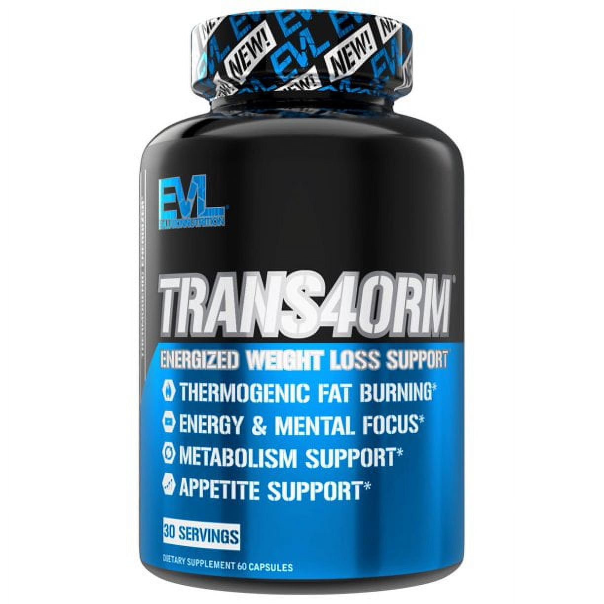 EVL Nutrition Trans4orm Thermogenic Fat Burner - Weight Loss ...