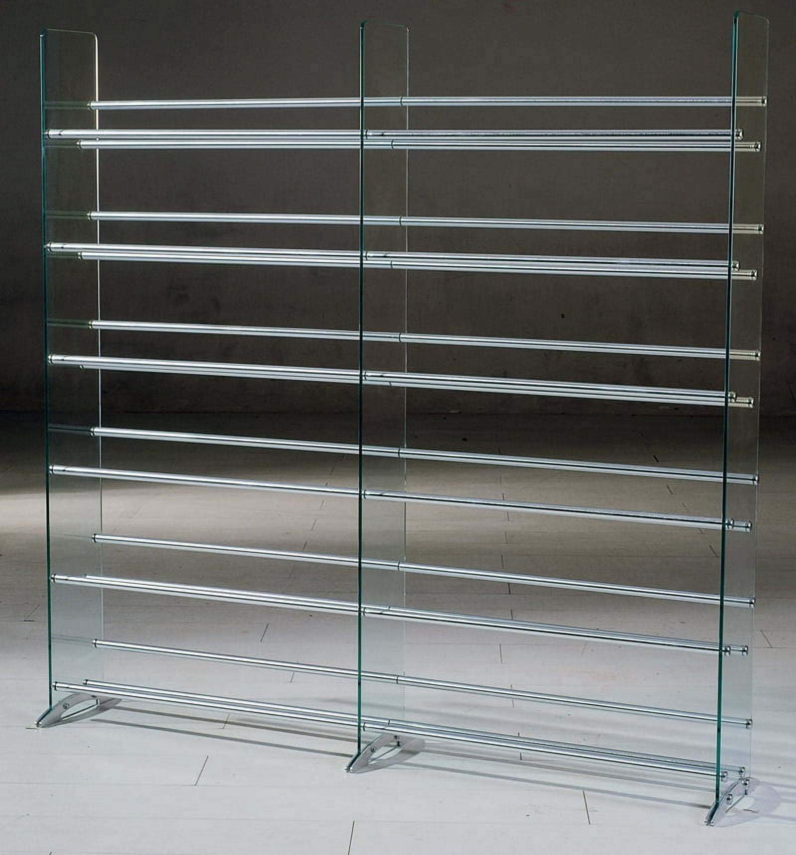TransDeco Metal CD/DVD/VHS Organizer & Display - Clear Tempered Glass ...