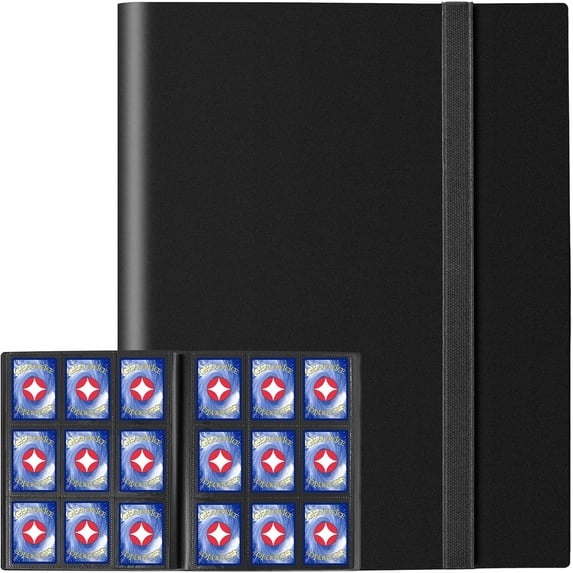 Transaction card binder, 9-pocket card album folder, 360-side loading ...