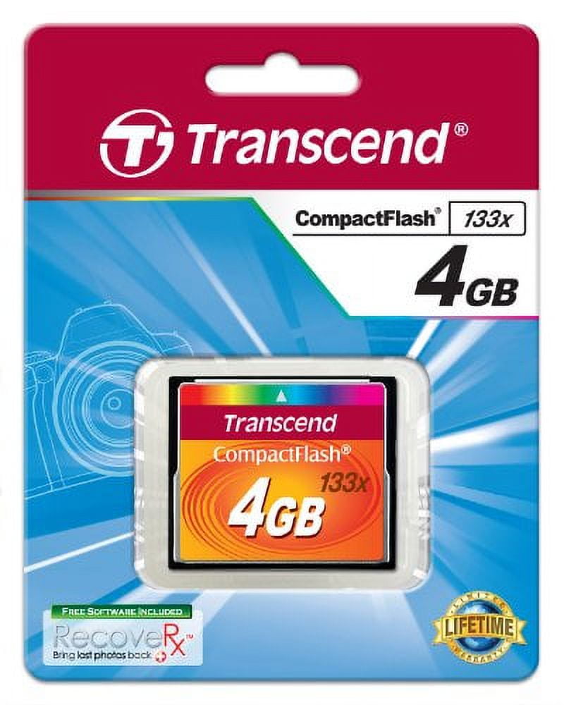 Transcend 4 GB 133x CompactFlash Memory Card TS4GCF133 - Walmart.com
