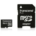 Transcend 8GB High Speed Compact MicroSDHC Class 4 Memory Card with ...