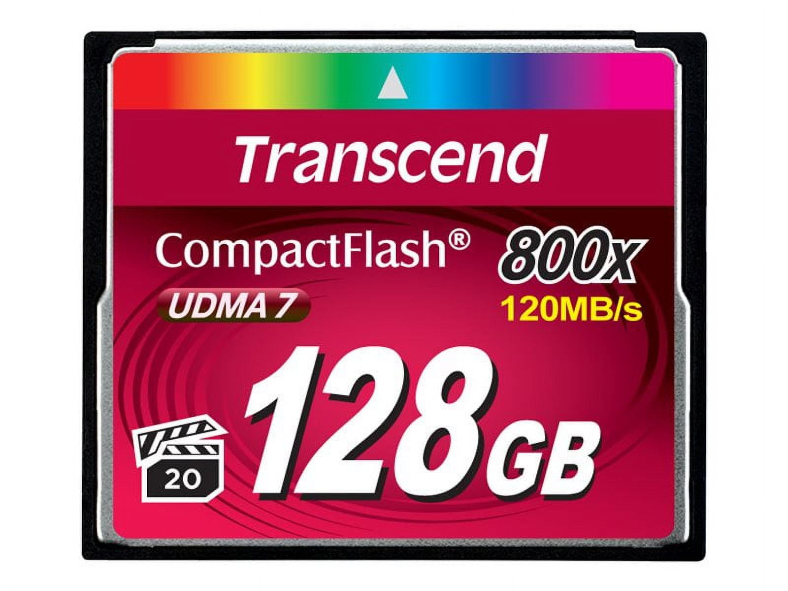 Transcend - Flash memory card - 128 GB - 800x - CompactFlash - Walmart ...